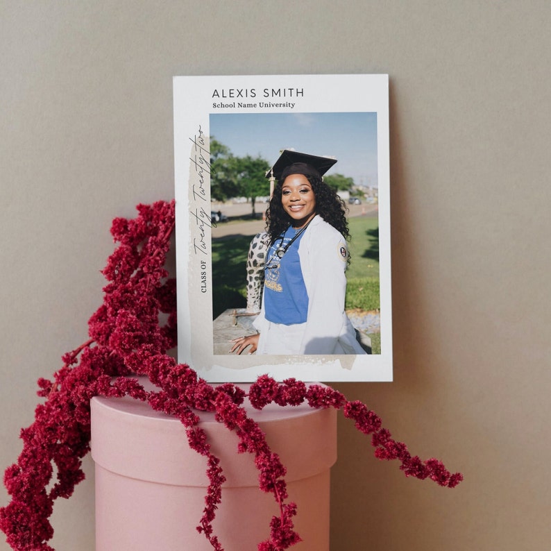 Double Sided Graduation Invitation Cards | Grad Invite Template ...