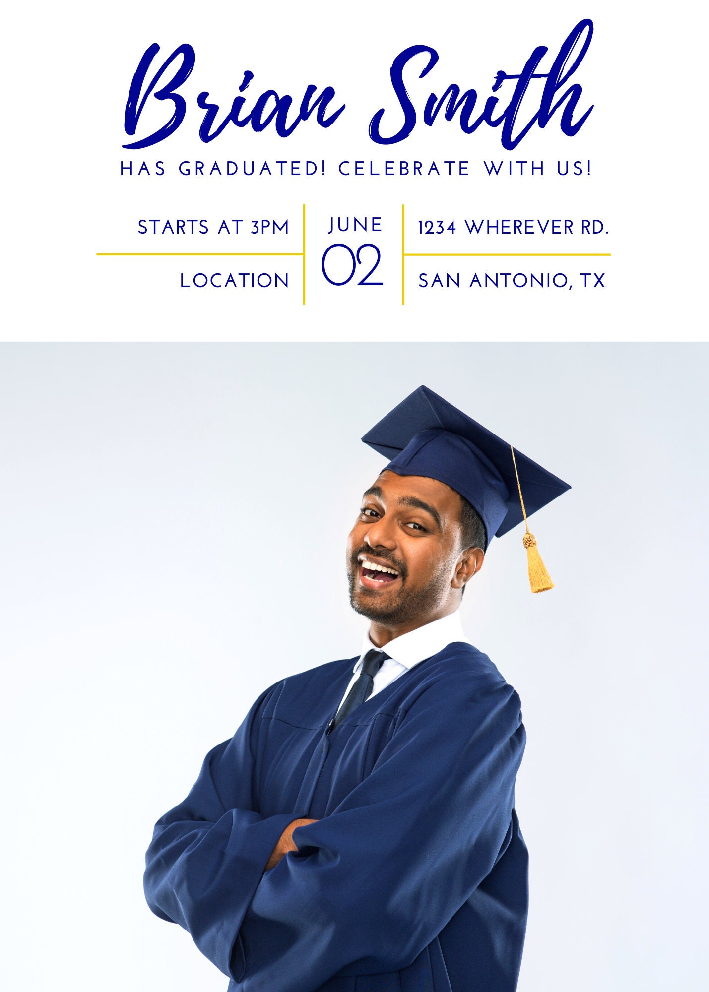 Graduation Ceremony Invitation Graduation Invitation Graduation Card ...