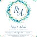 Floral Wedding Invitation | Blue Wedding Invite Template | Editable ...