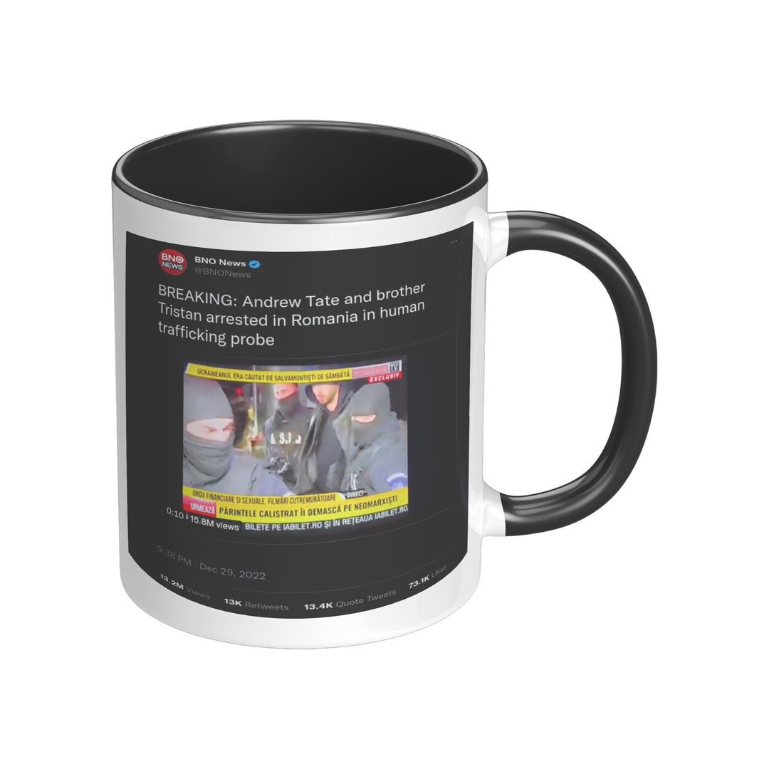 Andrew Tate Arrested Mug Shot 11oz - Etsy