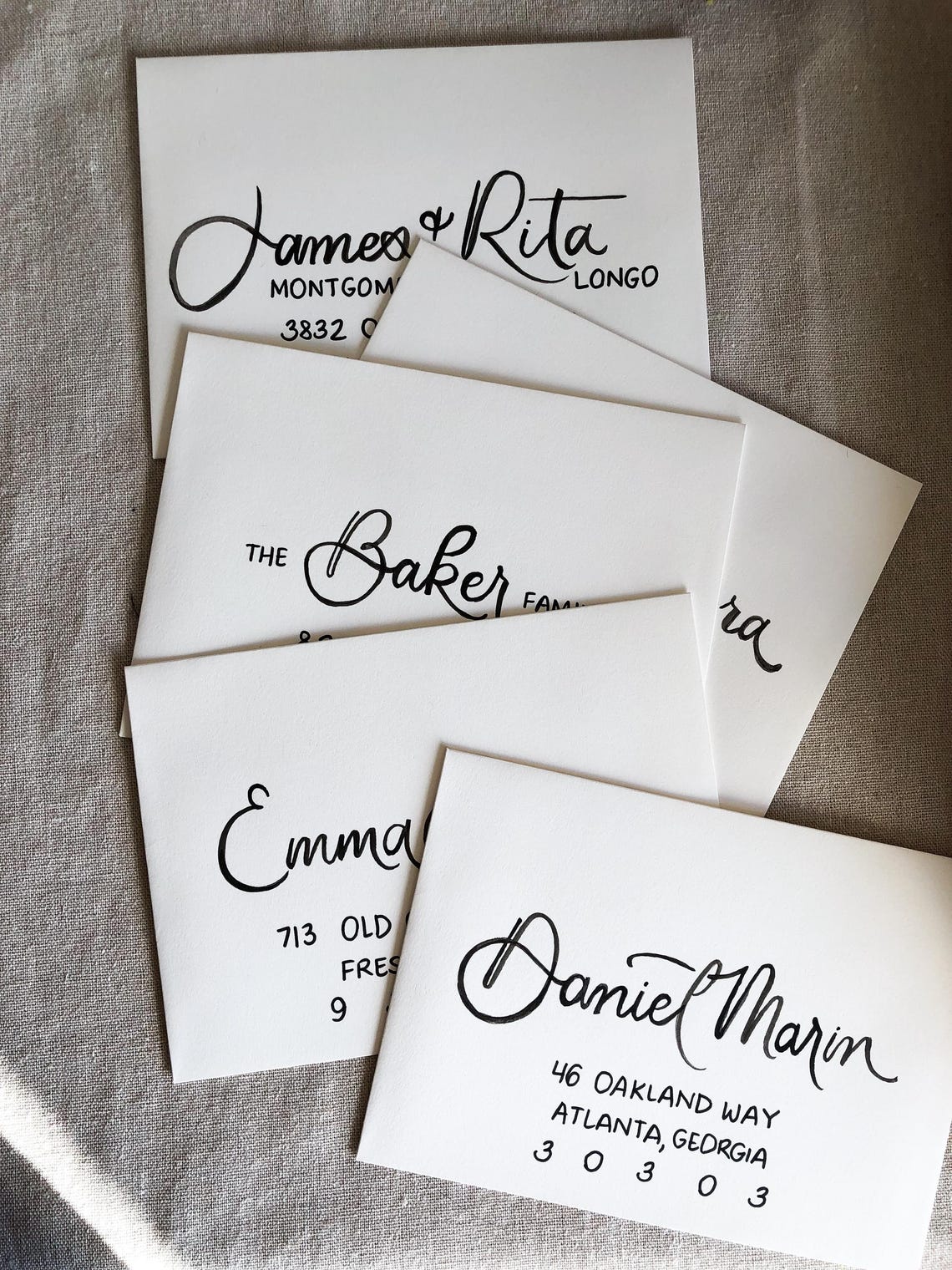Modern Hand Lettered Painted Envelope Addressing, “sorrento” Font ...