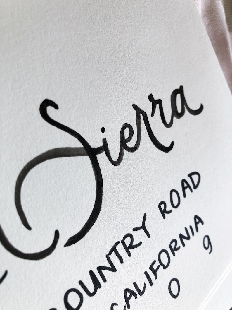 Modern Hand Lettered Painted Envelope Addressing, “sorrento” Font ...