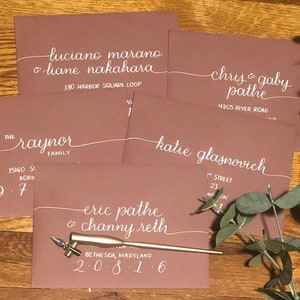 Calligraphed Envelopes, “venezia” Font, Hand Lettered Envelope ...