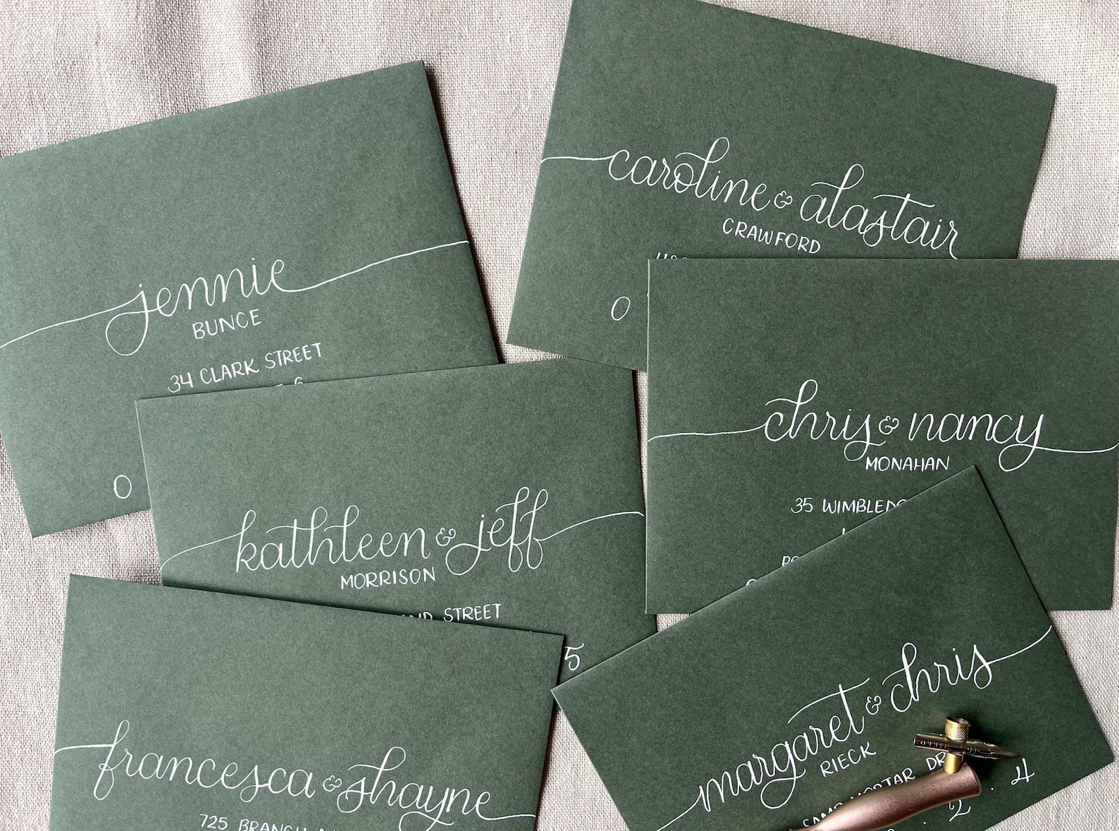 Calligraphed Envelopes, “venezia” Font, Hand Lettered Envelope ...