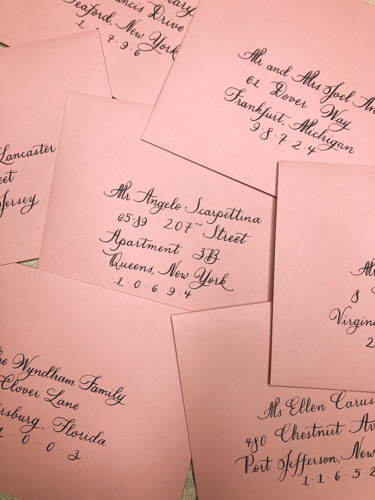 Classic Hand Lettered Envelope Addressing Calligraphy Wedding - Etsy