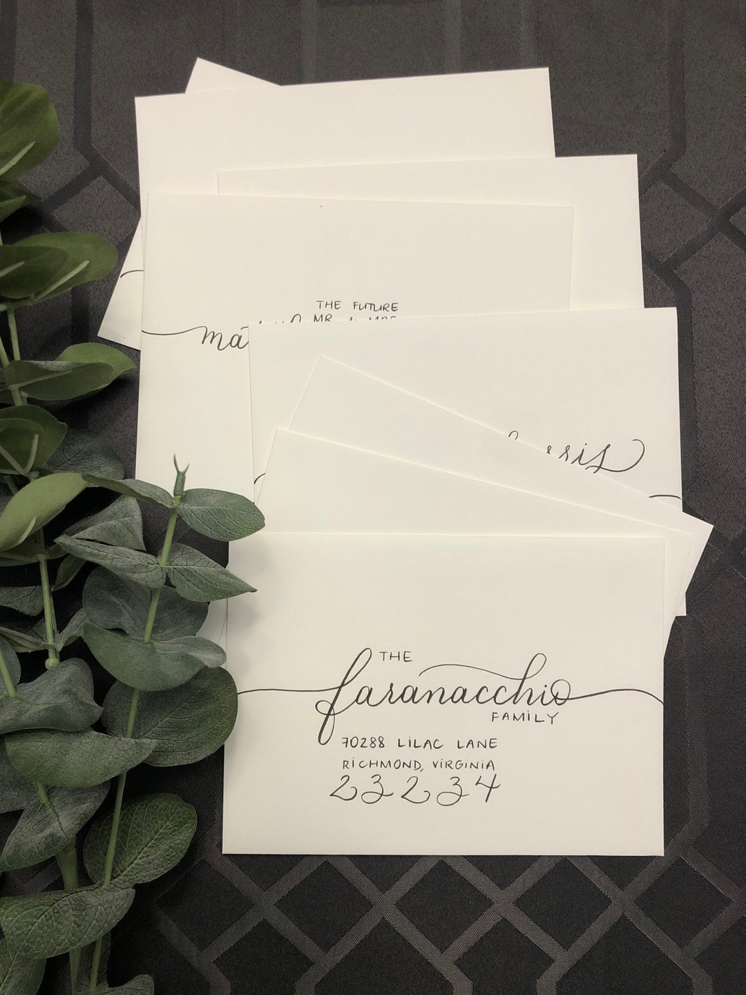 Calligraphed Envelopes, “venezia” Font, Hand Lettered Envelope ...