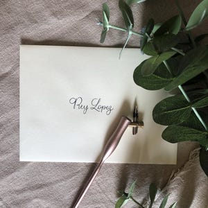 Name Only Classic Hand Lettered Envelope, Calligraphy Inner Invitation ...
