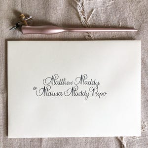 Name Only Classic Hand Lettered Envelope, Calligraphy Inner Invitation ...
