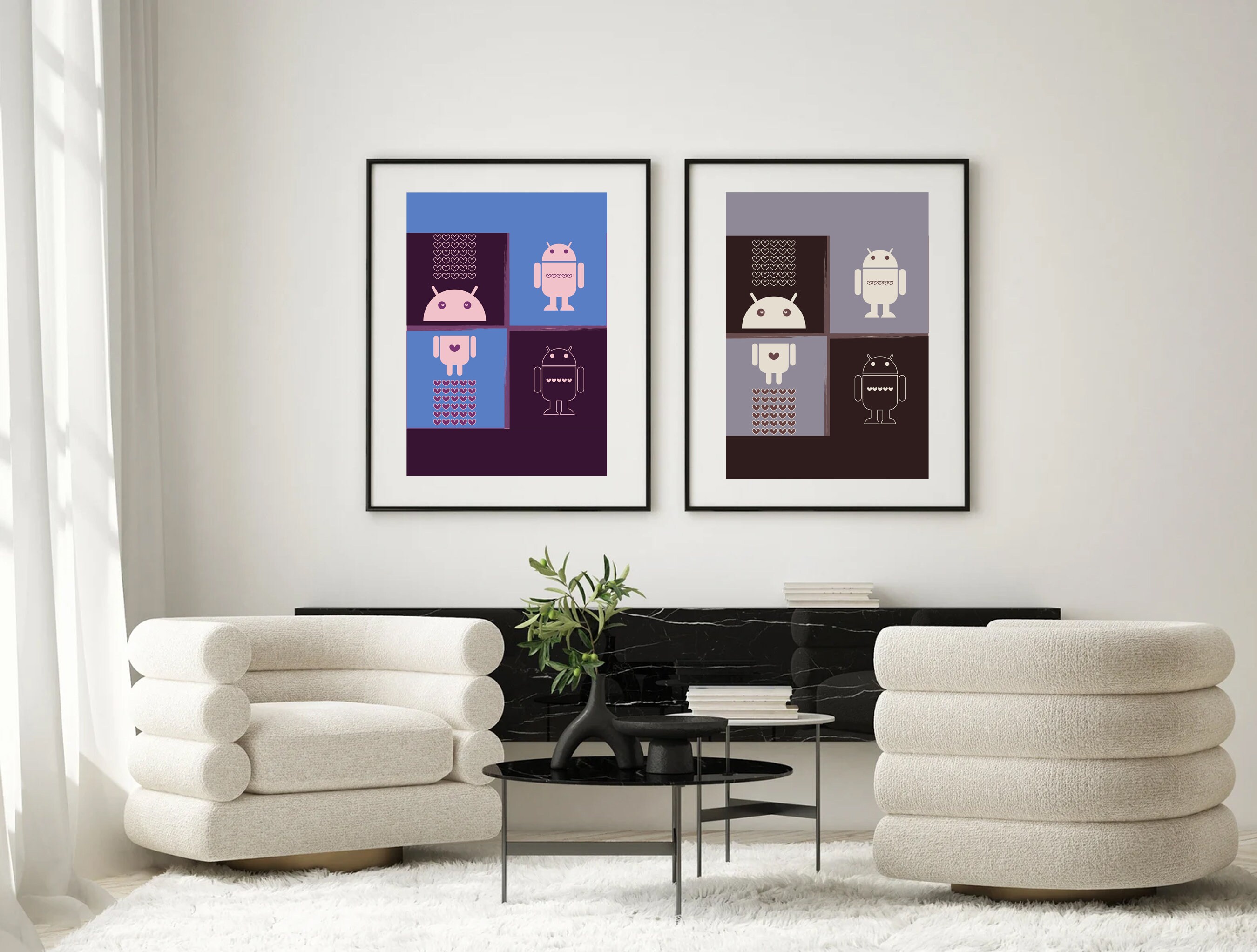 Robots Wall Art Set Digital Download Robot Prints Nursery - Etsy