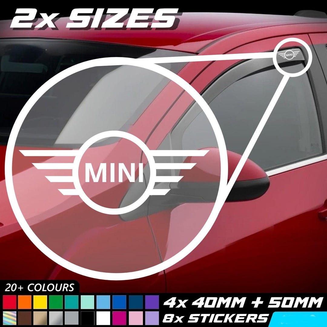 Mini Vinyl Decal Sticker 2 Sizes Car Window Bumper Livery Graphics Pack ...