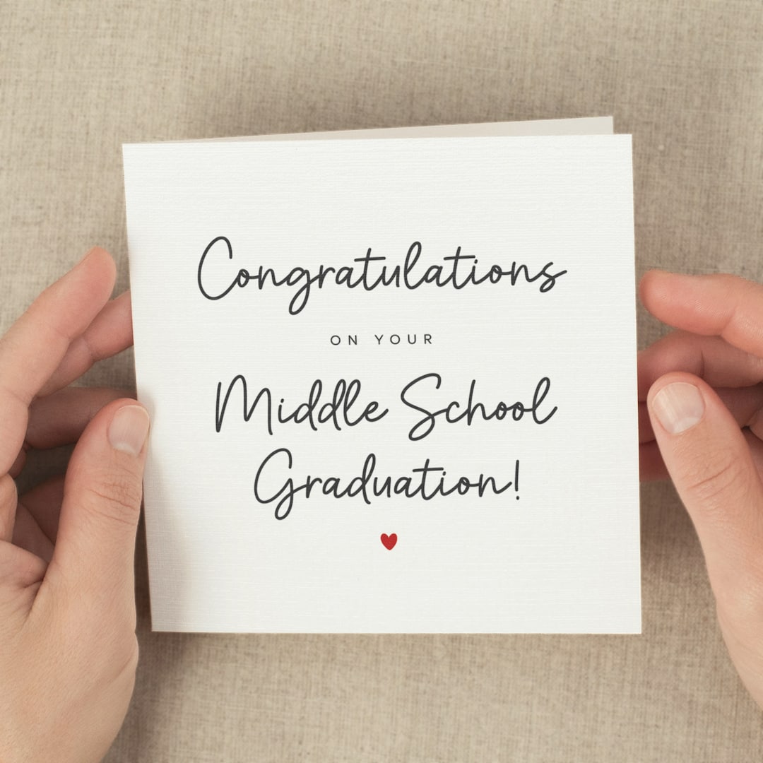Middle School Graduation Card Girl 2024 Middle School Grad Card Boy ...