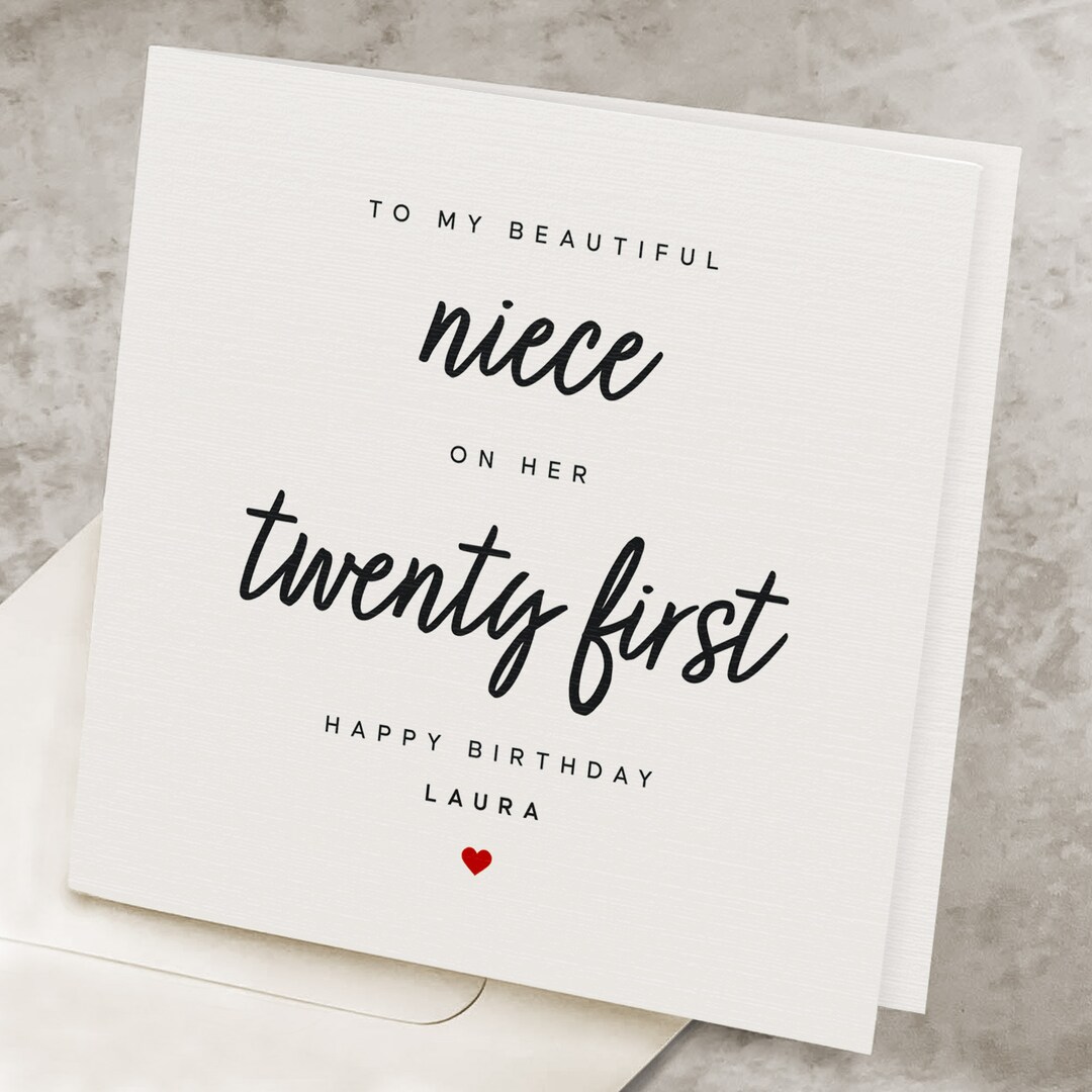 21st Birthday Card for Niece, Niece's Happy 21st Birthday Card ...