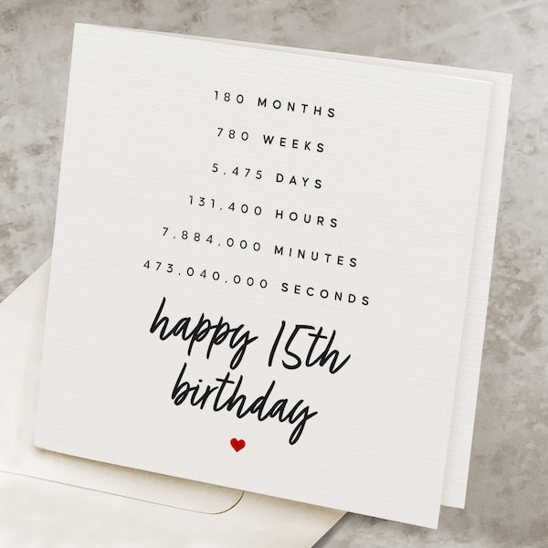 15 Son Birthday Card - Etsy