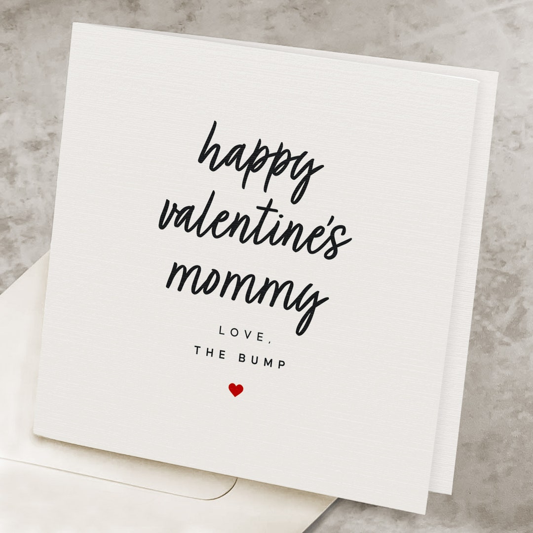 Valentines Day Card for Pregnant Mom, Mommy, Expecting Wife, Happy ...