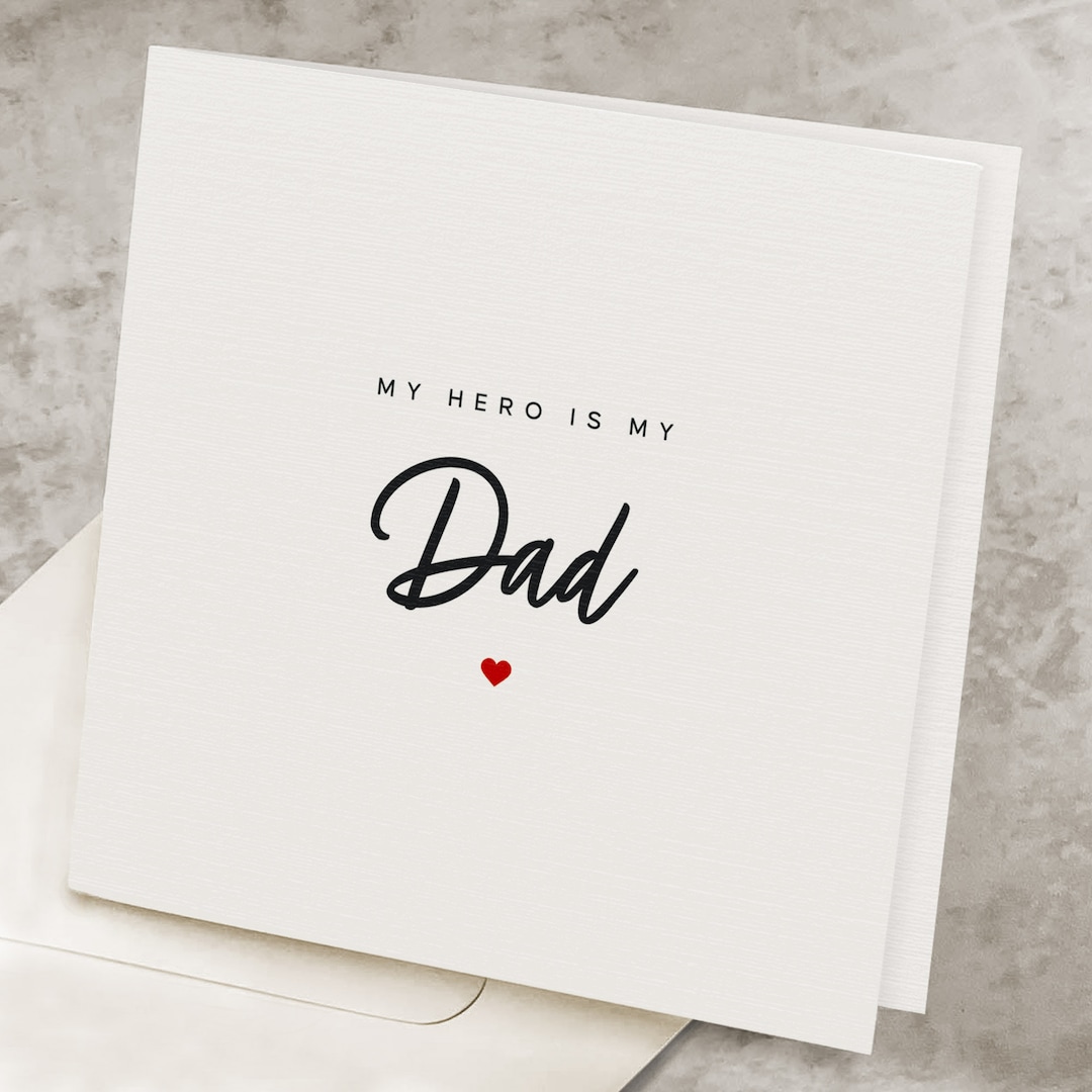 Fathers Day Card From Daughter, My Hero is My Dad, Father's Day Gift ...