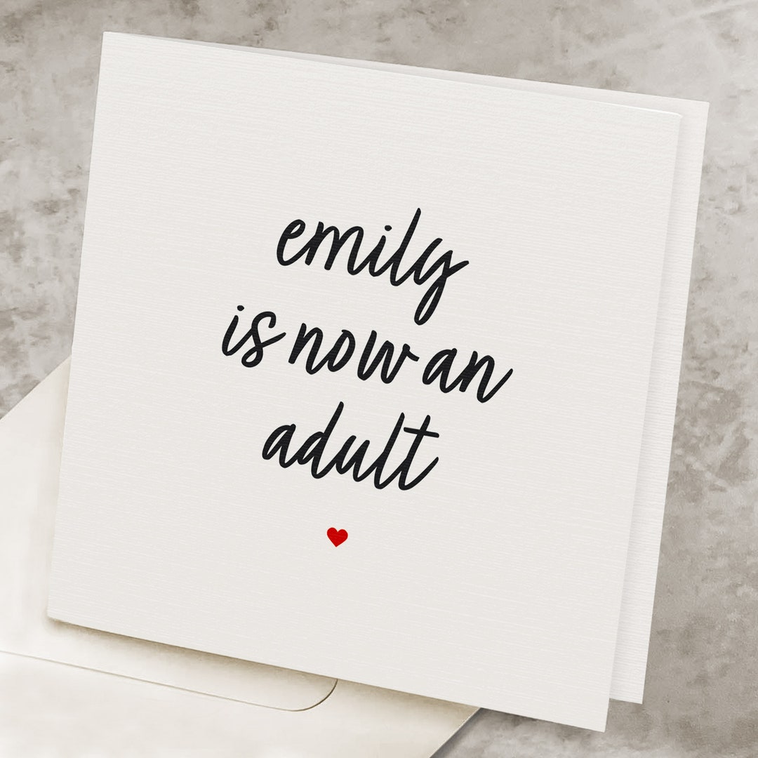 18th Birthday Card Funny, for Girl, 18th Birthday Gift, Card for ...