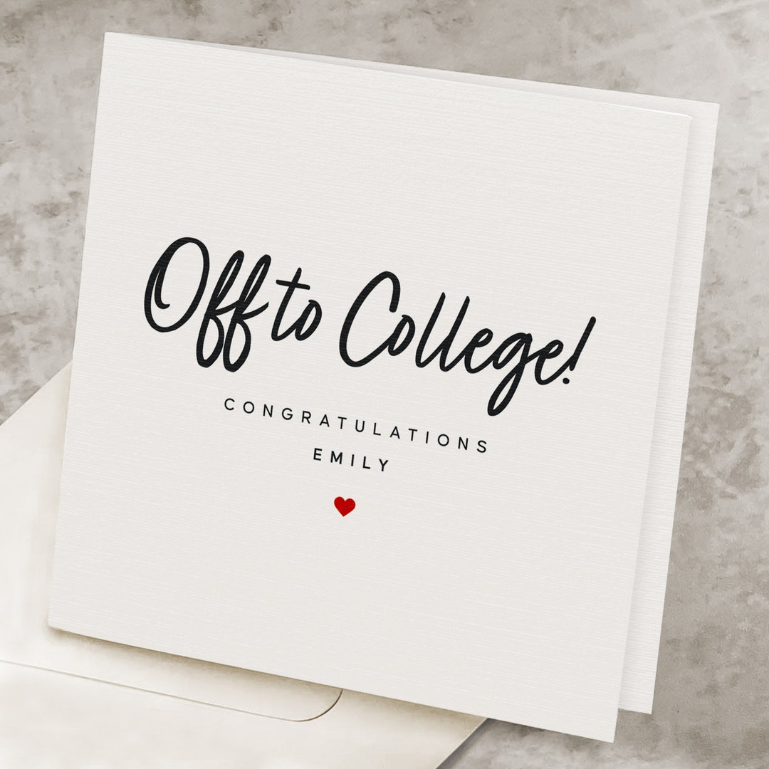 Personalized High School Graduation Card, College Acceptance ...