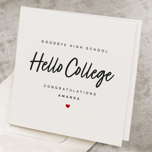 College Acceptance Congratulations Card, Personalized High School ...
