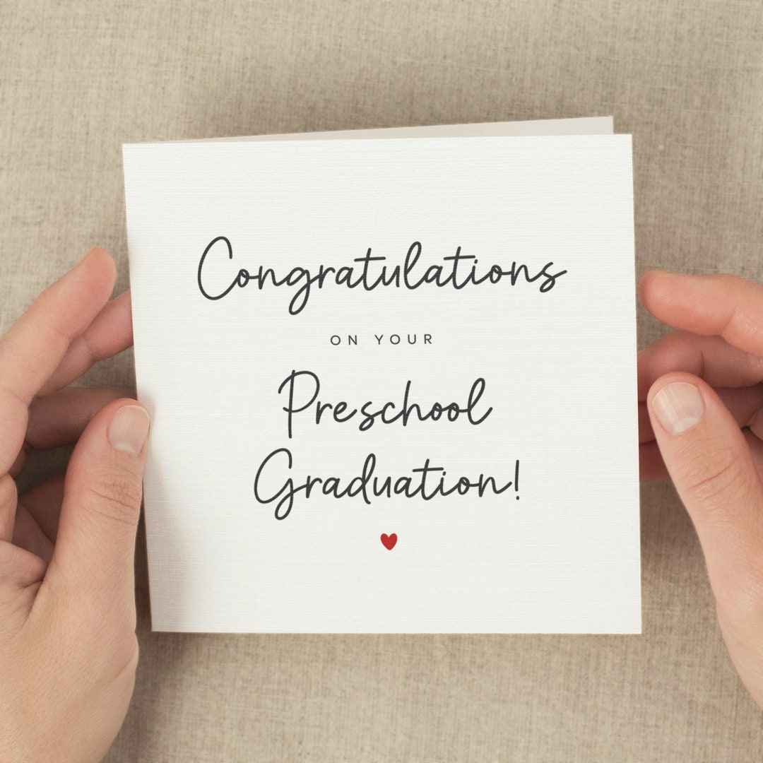 Preschool Graduation Card for Girl Preschool Graduation Gifts for Boy ...