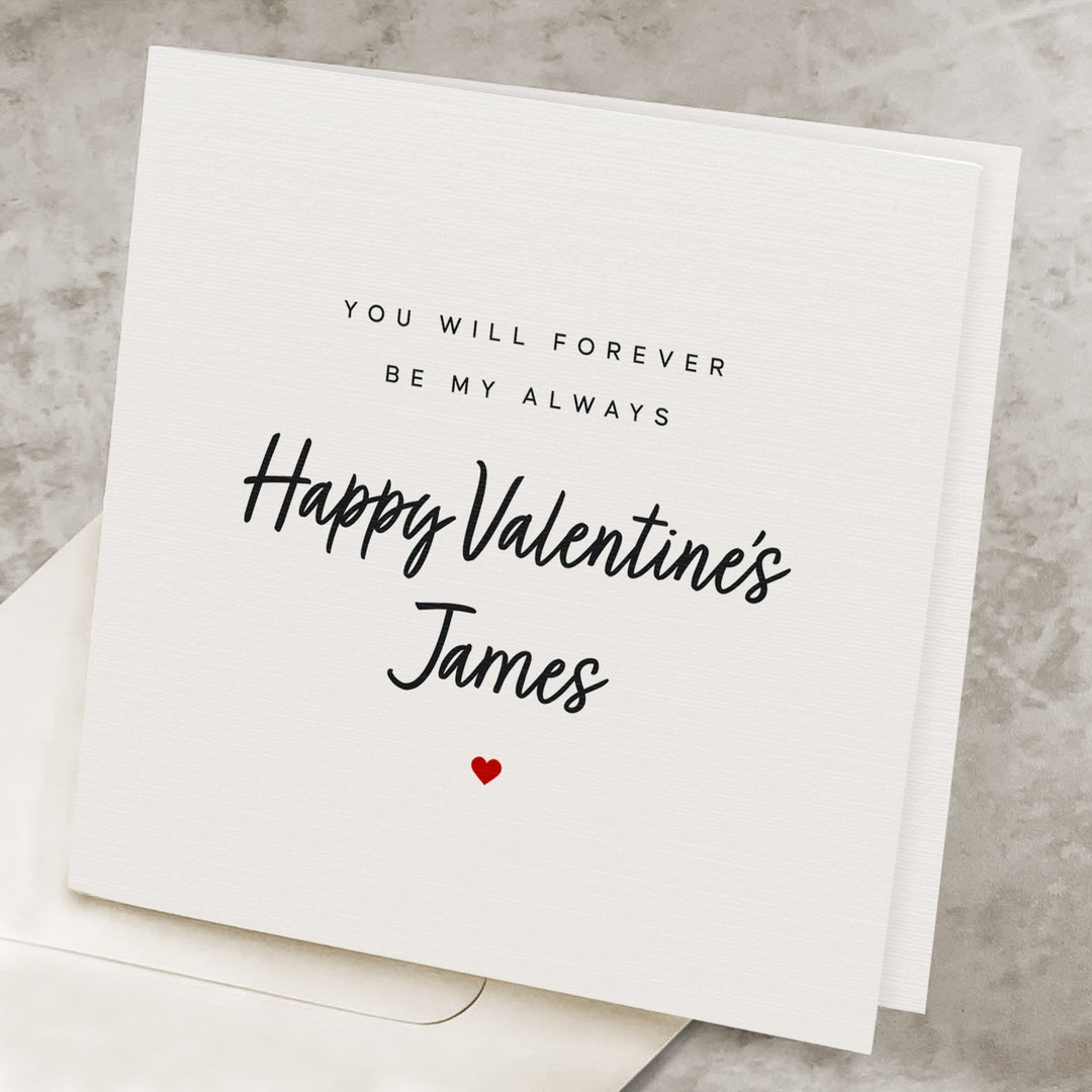 Personalized Valentines Card for Husband, Romantic Valentine's Day Card ...