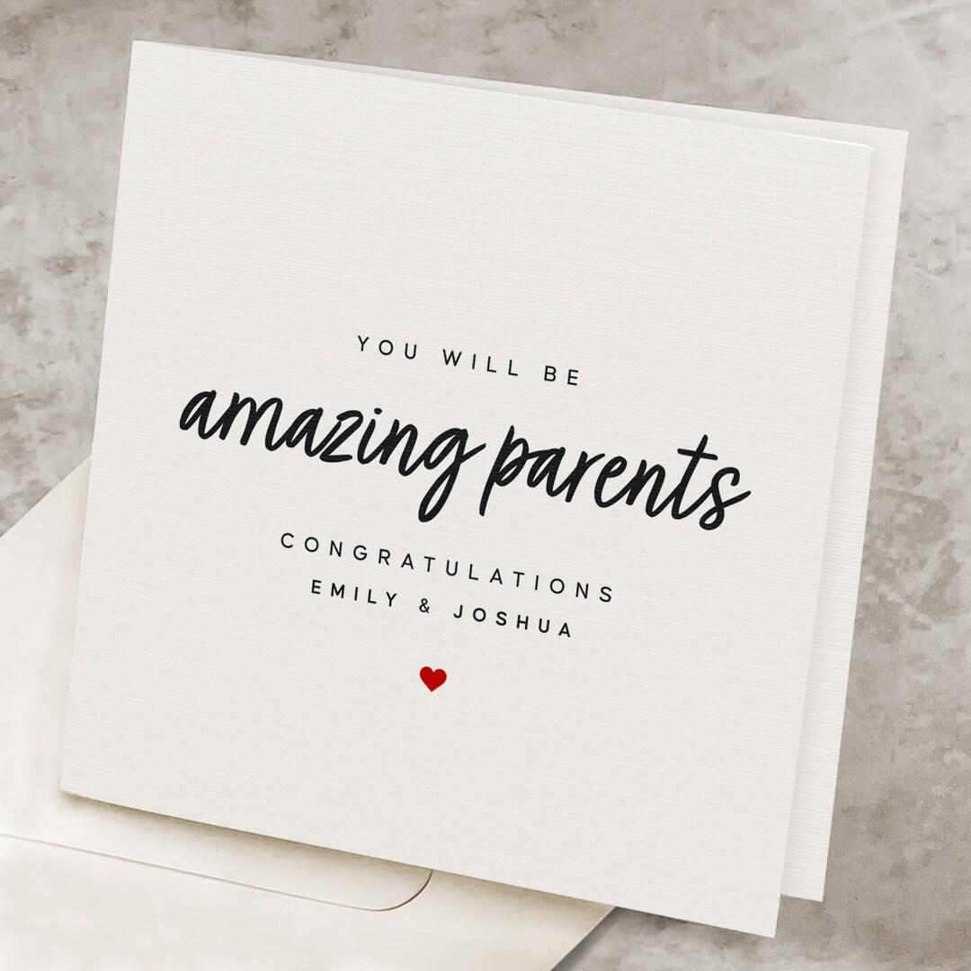 New Baby Congratulations Card, Personalized, New Baby Wishes Card, You ...