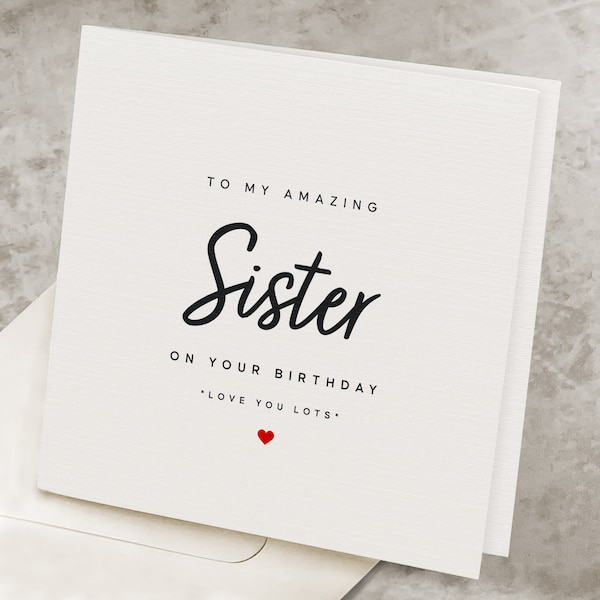 Sister Birthday Card Etsy