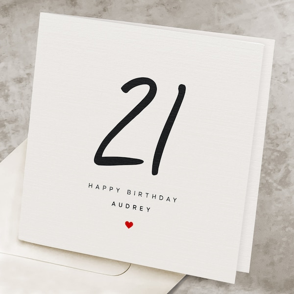 21st Birthday Card - Etsy