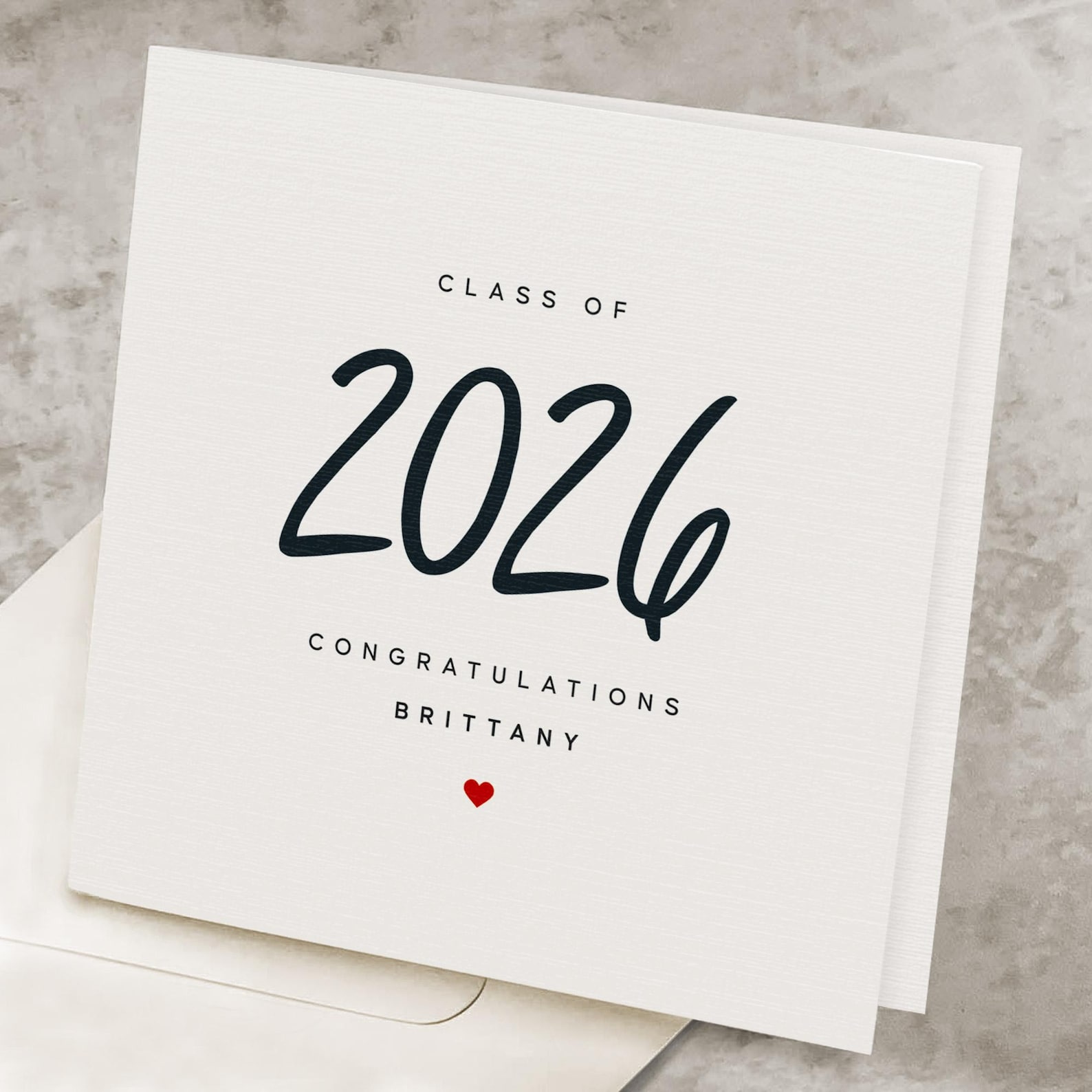 Personalized Class of 2026 Graduation Card, High School Graduation Card ...