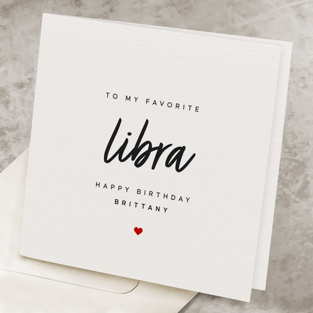 Libra Astrology Birthday Card for Her, Libra Zodiac Star Sign Birthday ...