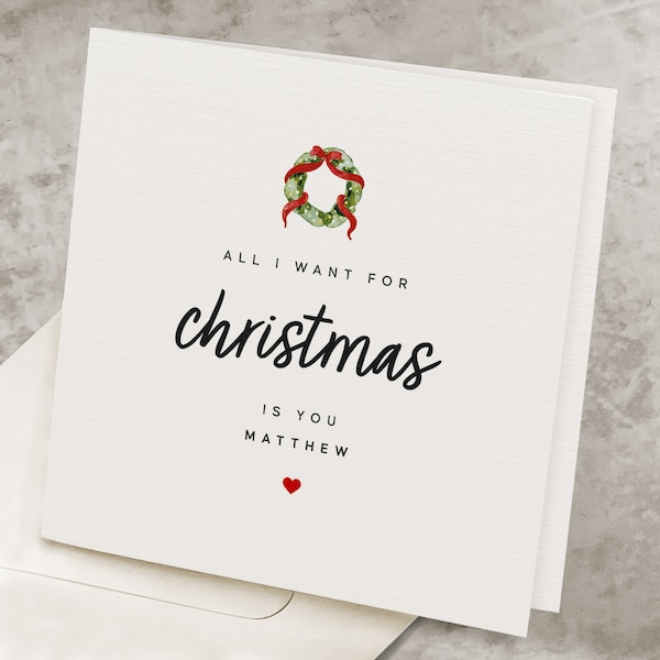 Love Christmas Card - Etsy