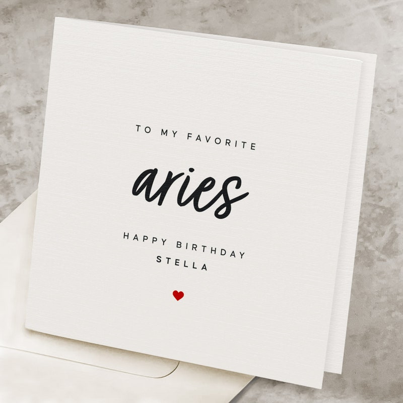 Aries Birthday Card - Etsy