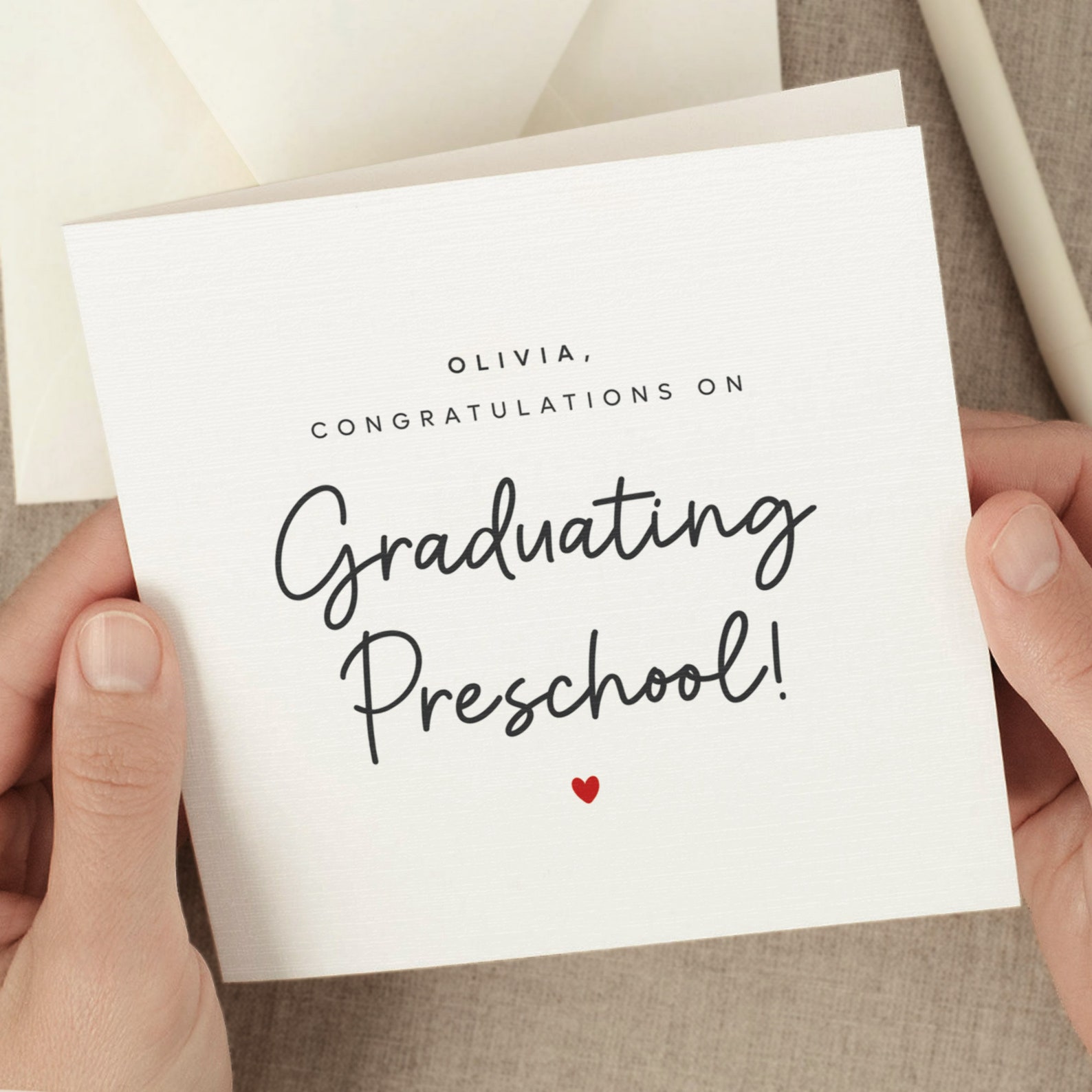 Preschool Graduation Card Personalized, Preschool Grad Card for Girl ...