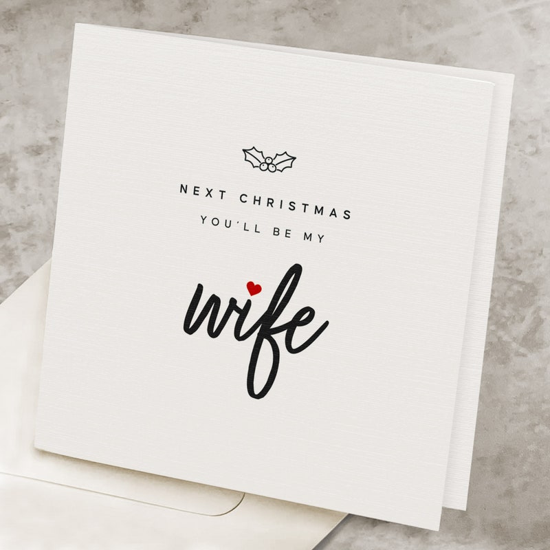 Fiancee Card Christmas - Etsy