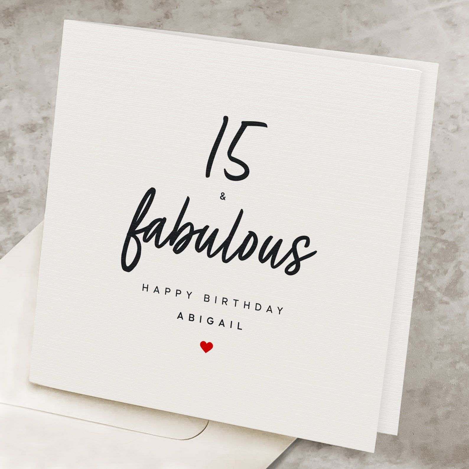 Funny 15th Birthday Card for Girl, Personalized 15 Years Old Birthday ...