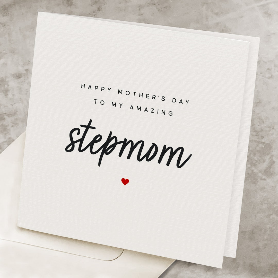 Stepmom Happy Mothers Day Card, for Stepmother, Cute Happy Mother's Day ...