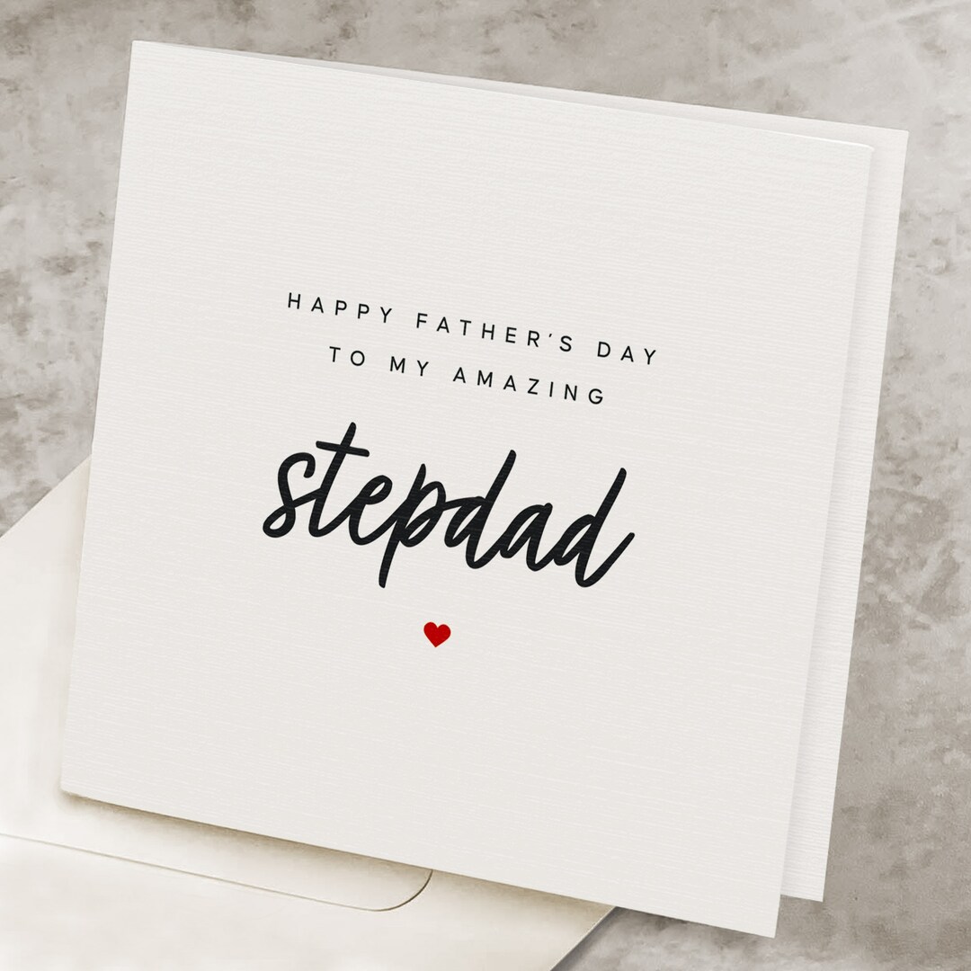 Stepdad Fathers Day Card, Father's Day Card for Stepfather, Amazing ...