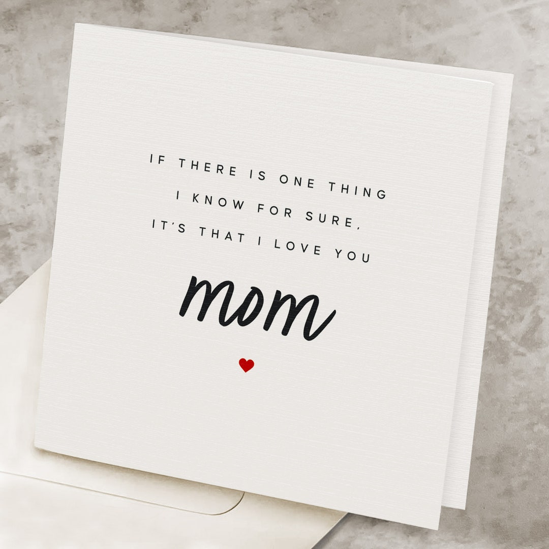 I Love You Mother's Day Card, Sentimental Message, Happy Mothers Day ...