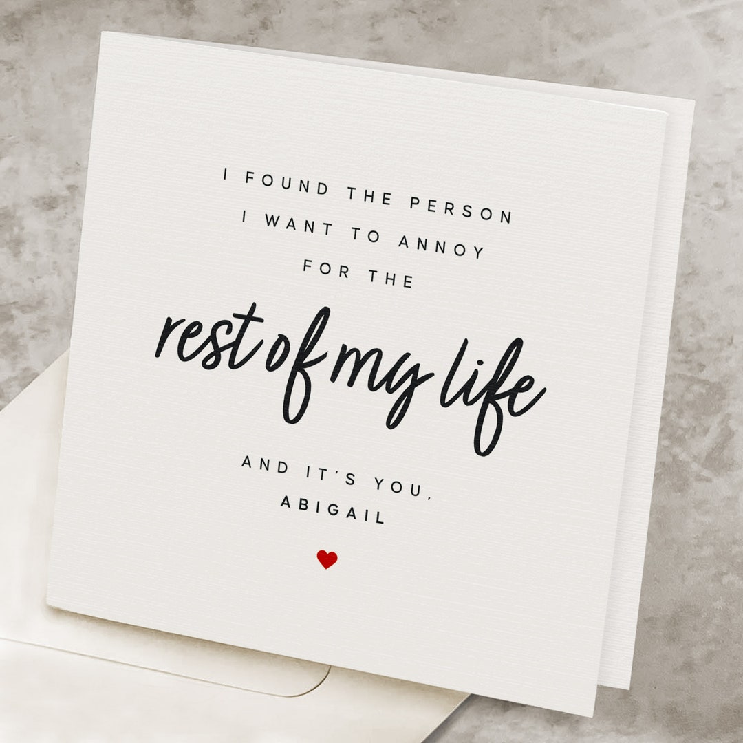 Cute Funny Valentines Day Card, for Her, Girlfriend, Wife, Fiancée ...