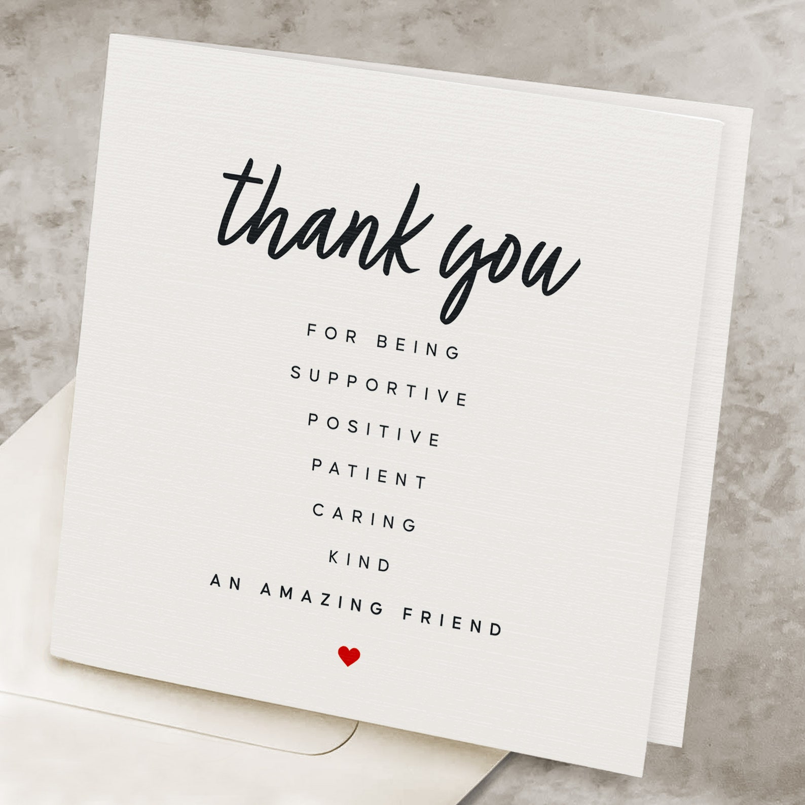 Thank You Card for Friend, Thank You Best Friend Card, Appreciation ...