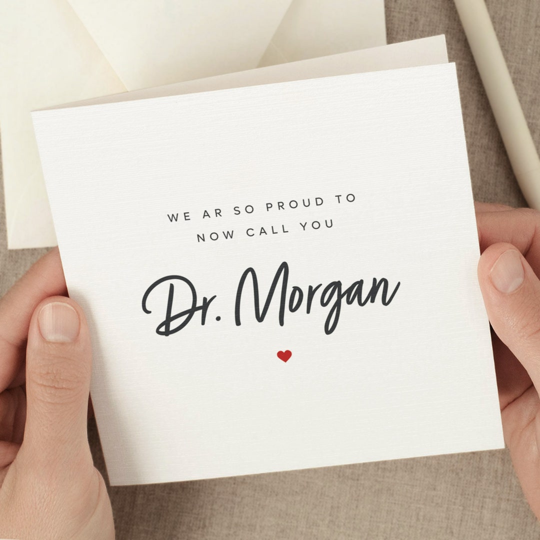 PHD Graduation Card, Personalized Doctor Graduation Card, Phd ...