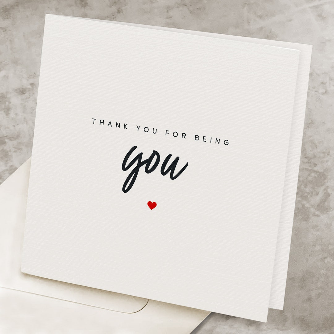 Thank You Card for Best Friend, Thank You for Being You, Bestie Thank ...