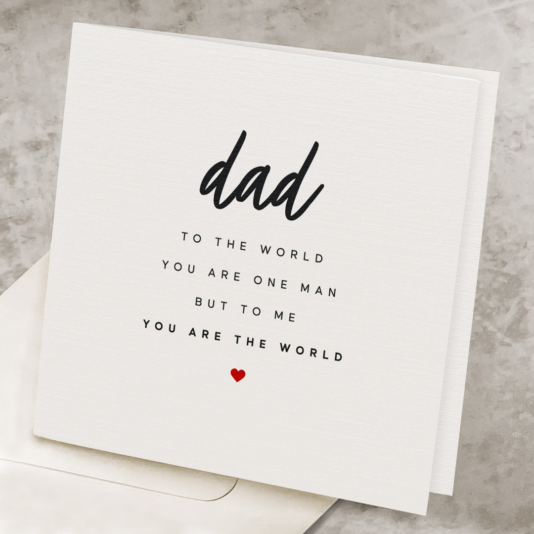 Poem Happy Fathers Day Card, Super Cute Father's Day Gift, Dad, Daddy ...