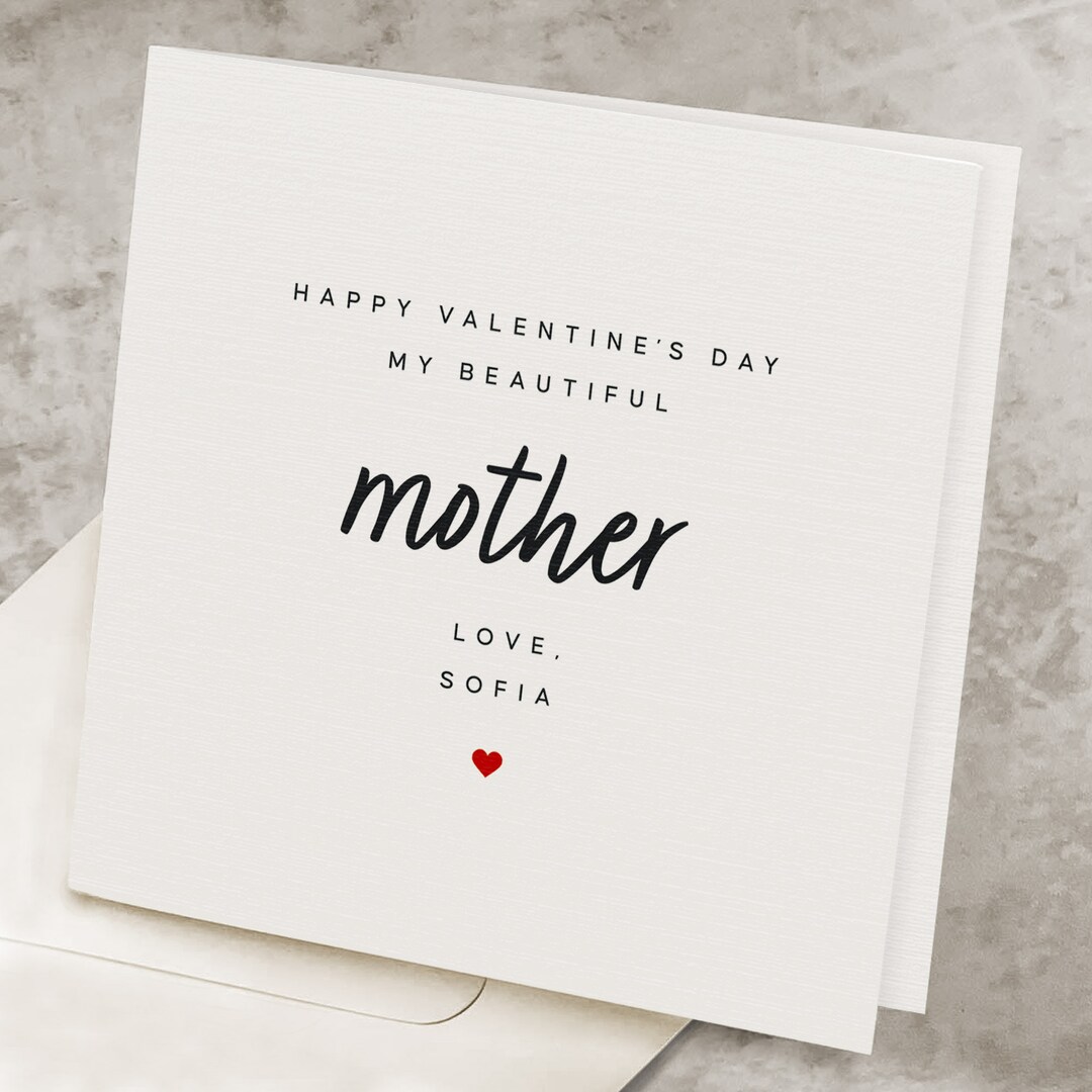 Valentines Day Card for Mother, Happy Valentine's Day Card for Mom ...
