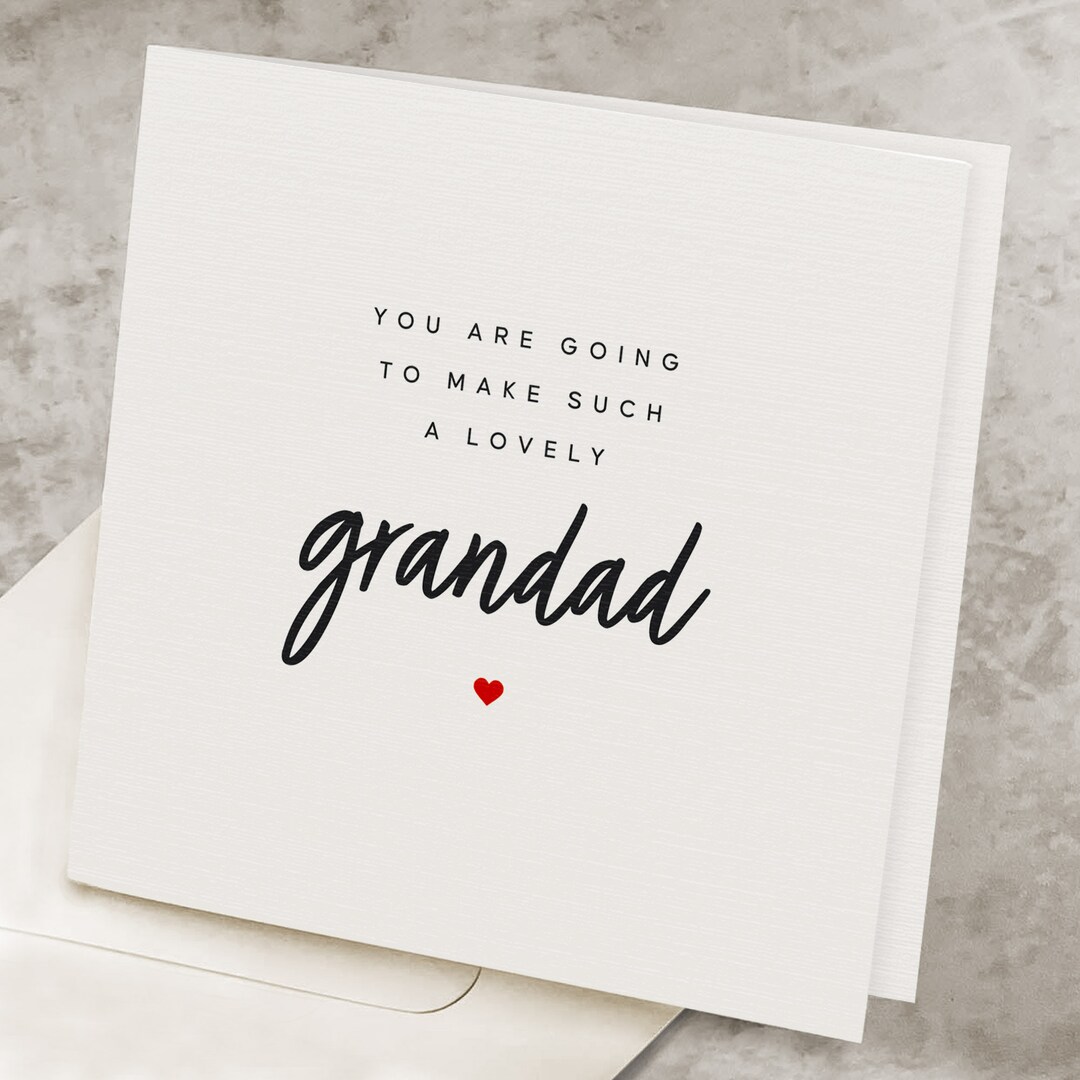 Grandpa to Be Card, Future Grandpa Announcement Card, New Grandfather ...