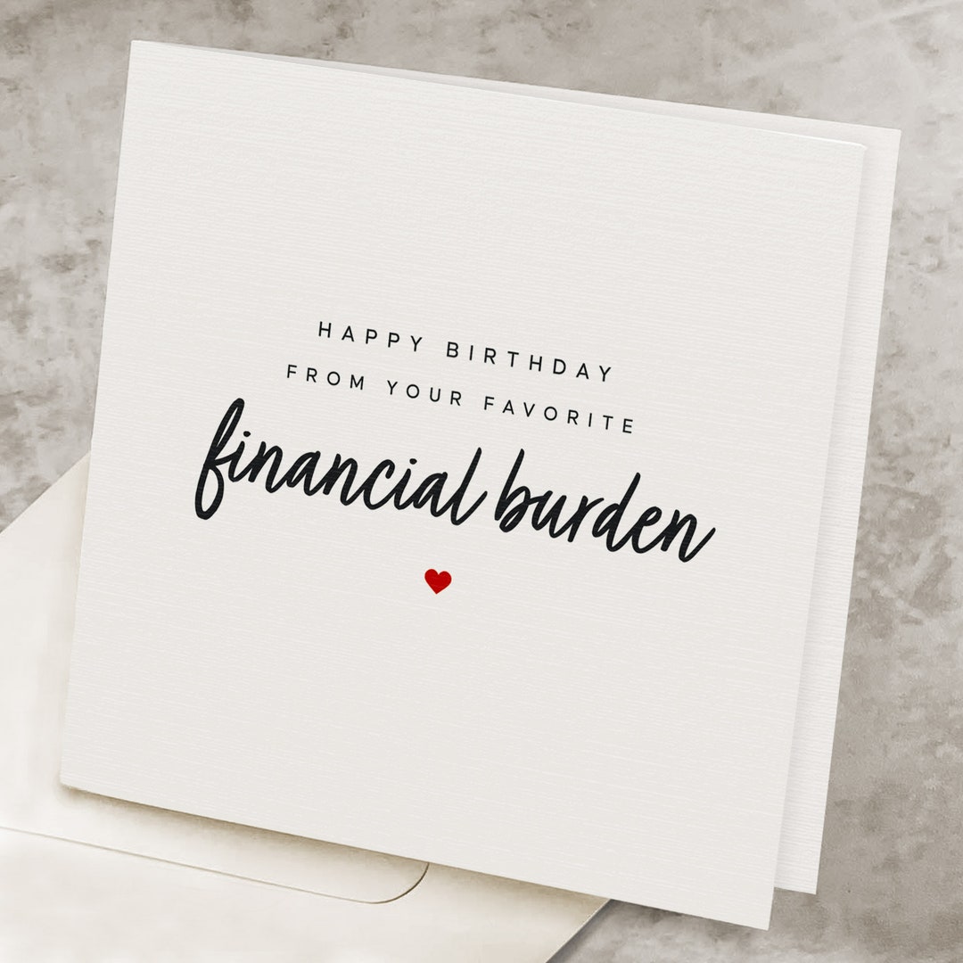 Funny Birthday Card for Parent, From Daughter, Favorite Financial ...