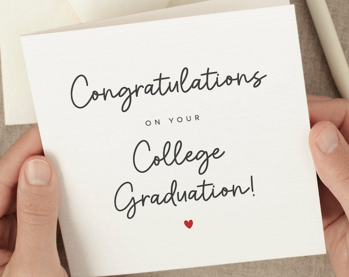 Graduating College Greeting Card, College Graduate Card, Graduating ...