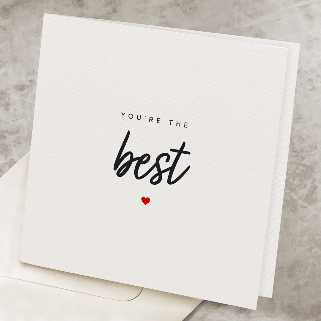 Appreciation Card for Best Friend, You're the Best, for Her, Thank You ...