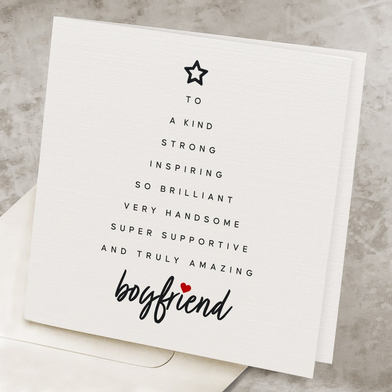 Boyfriend Christmas Card - Etsy