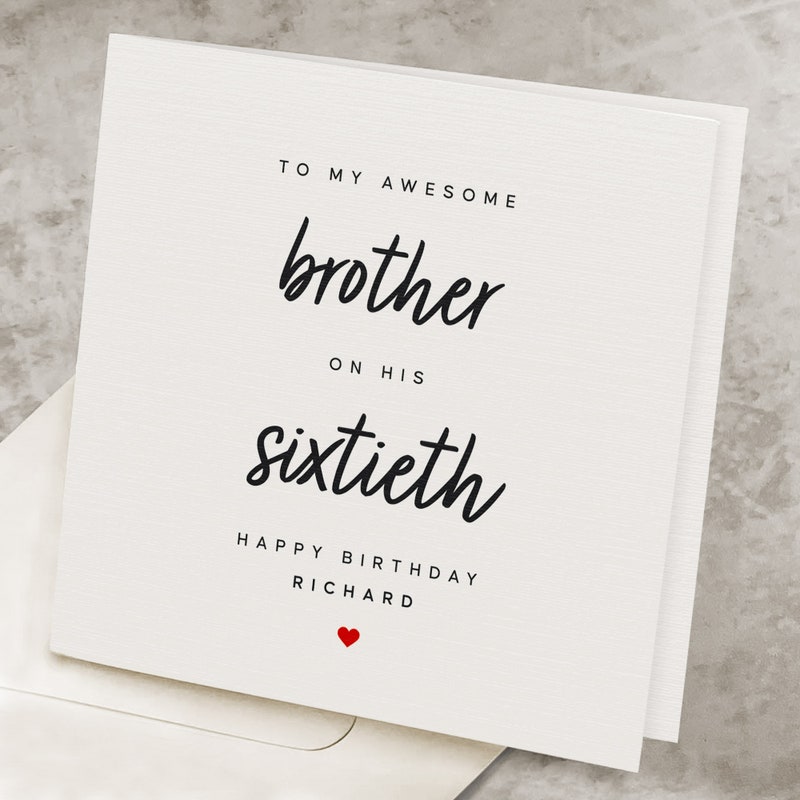 Funny Brother 60 Card - Etsy