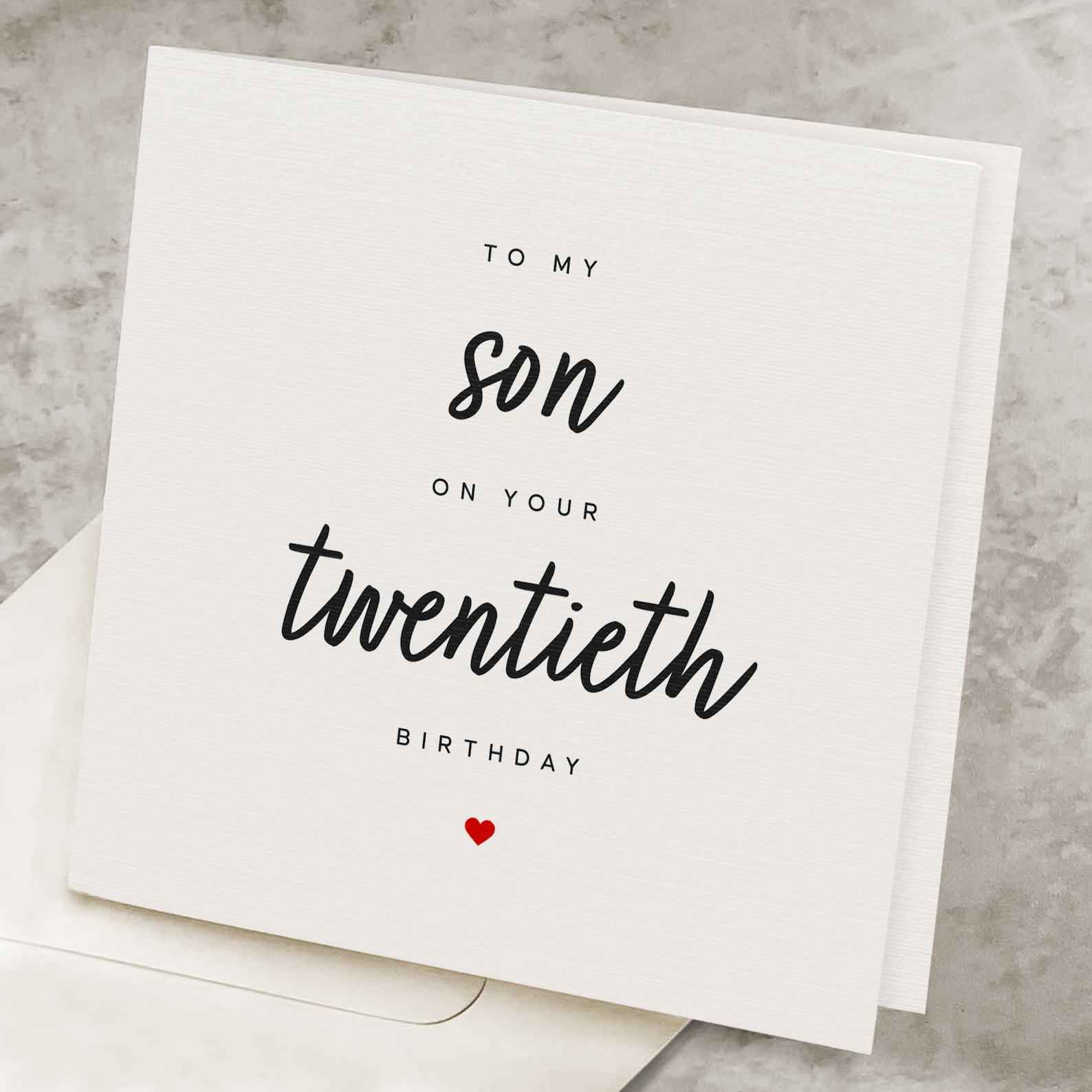 20th Birthday Card for Son, Son Turning 20 Years Old, Birthday Gift for ...